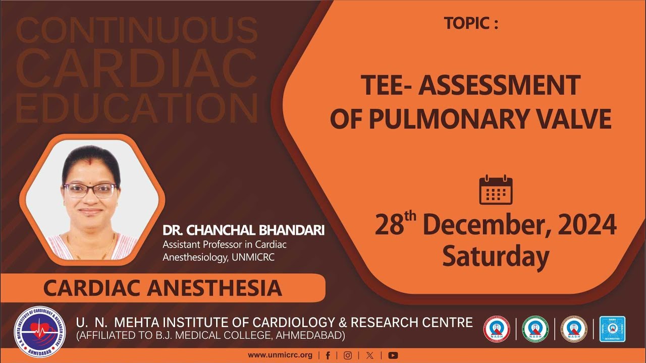 TEE ASSESSMENT OF PULMONARY VALVE - CCE(ANESTHESIA) 28.12.2024 - YouTube