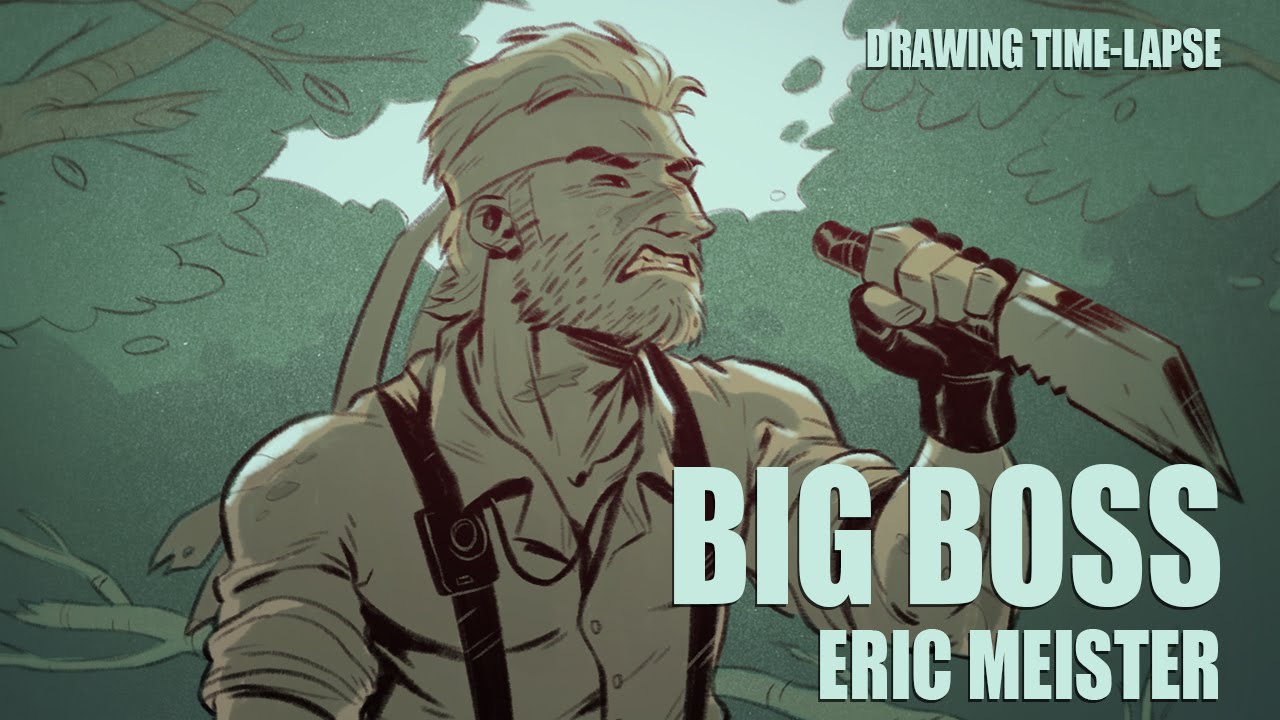 Big Boss - drawing time-lapse - YouTube