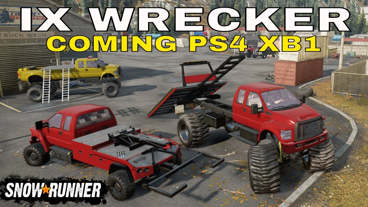 SNOWRUNNER IX WRECKER TOW TRUCK REVIEW COMING TO CONSOLE XB1 PS4 - YouTube