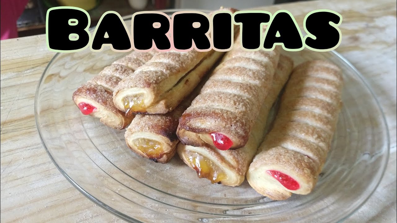 COMO HACER BARRITAS DE PASTA HOJALDRE PROCEDIMIENTO Y RECETA - YouTube