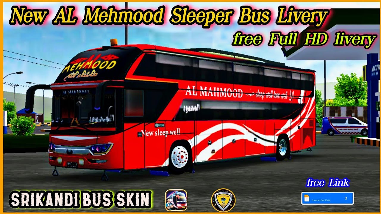 New AL Mehmood Sleeper Bus Livery // Bus simulator indonesia livery ...