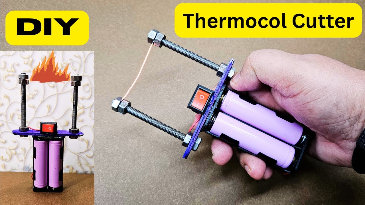 How to make Thermocol Cutter with Lithium Battery | Thermocol Cutting ...