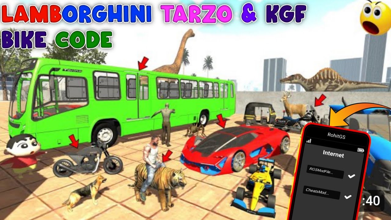 How To Add Lamborghini Tarzo & Kgf Bike | Indian Bikes Driving 3D Game ...