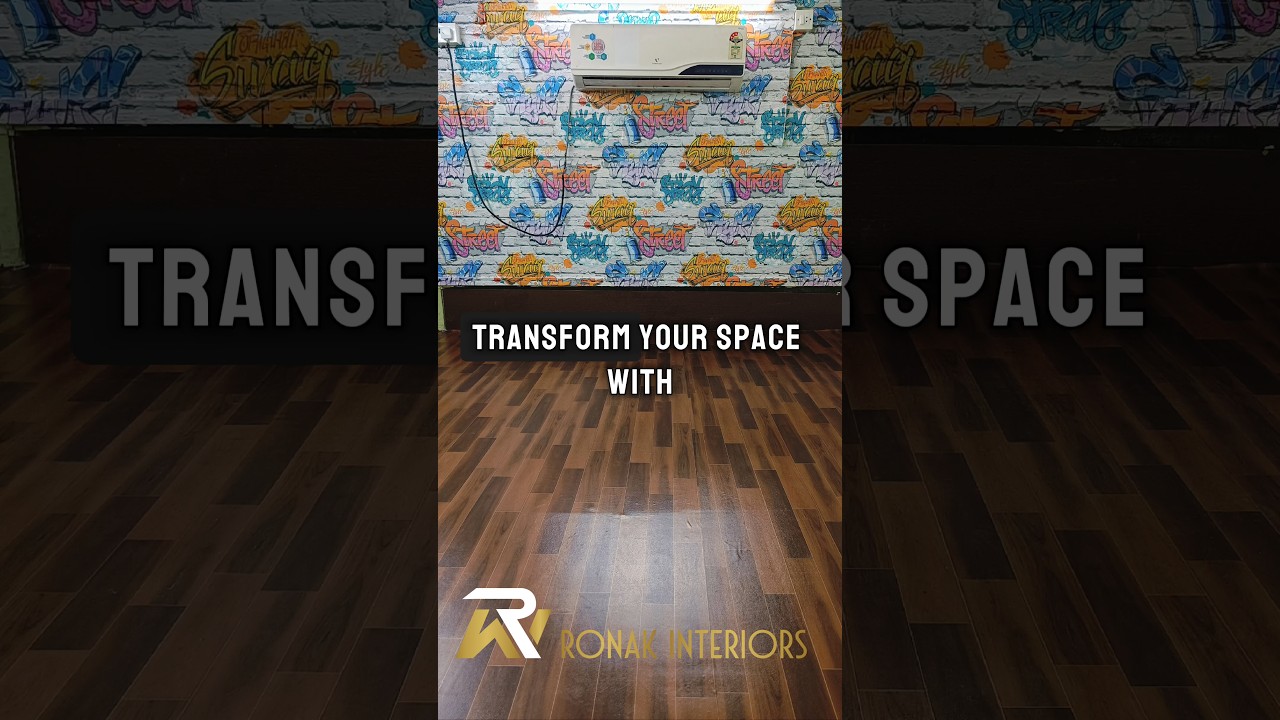 Graffiti Wallpaper and PVC Vinyl Flooring Transformation | Ronak ...