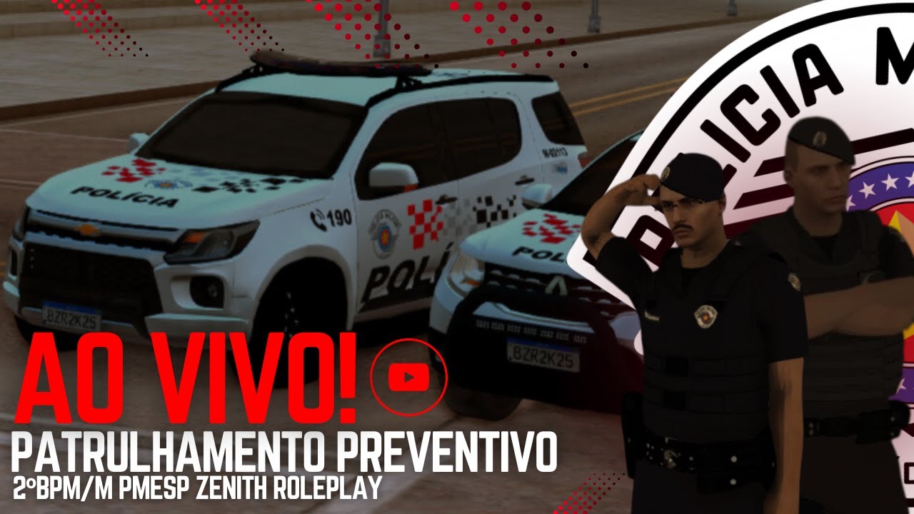 Patrulhamento PMESP | MTA RP BRASIL ZENITH ROLEPLAY | AO VIVO! 🚔🚨🏴‍☠️ - YouTube