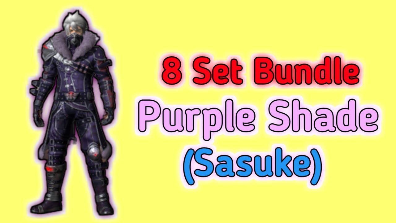 Kombinasi Set Bundle Sasuke (Purple Shade) || Garena Free Fire ...