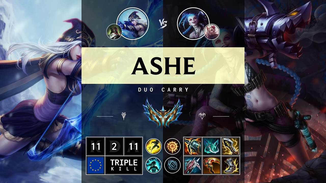 Ashe ADC vs Jinx - EUW Challenger Patch 14.14 - YouTube