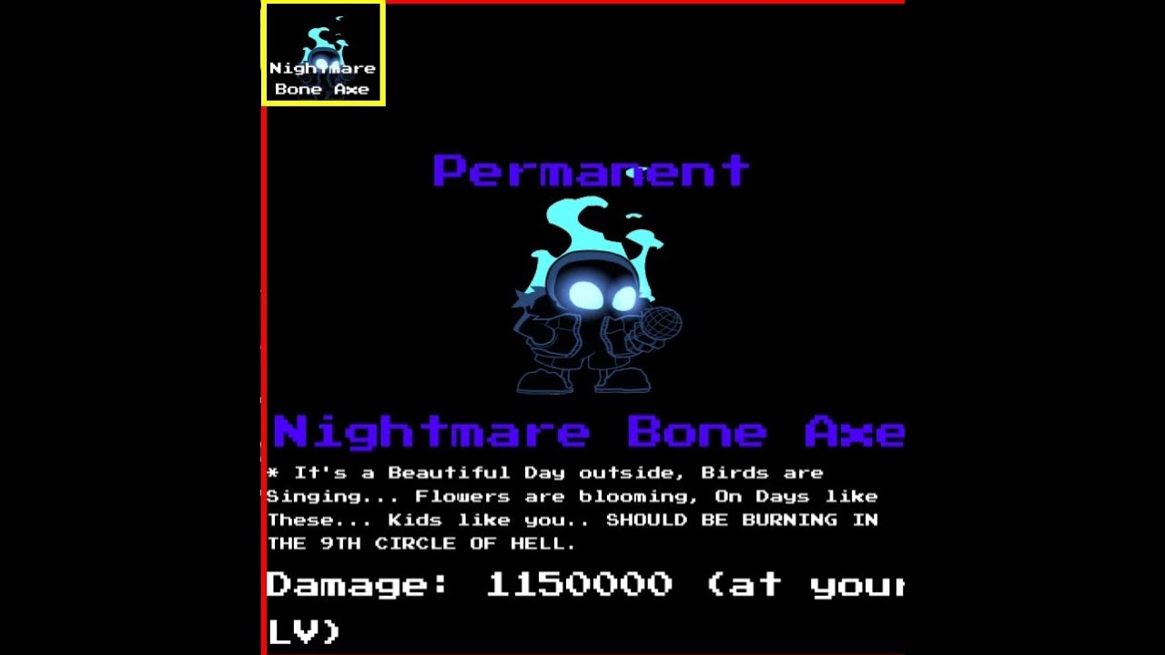 Nightmare bone axe showcase | roblox undertale last reset - YouTube