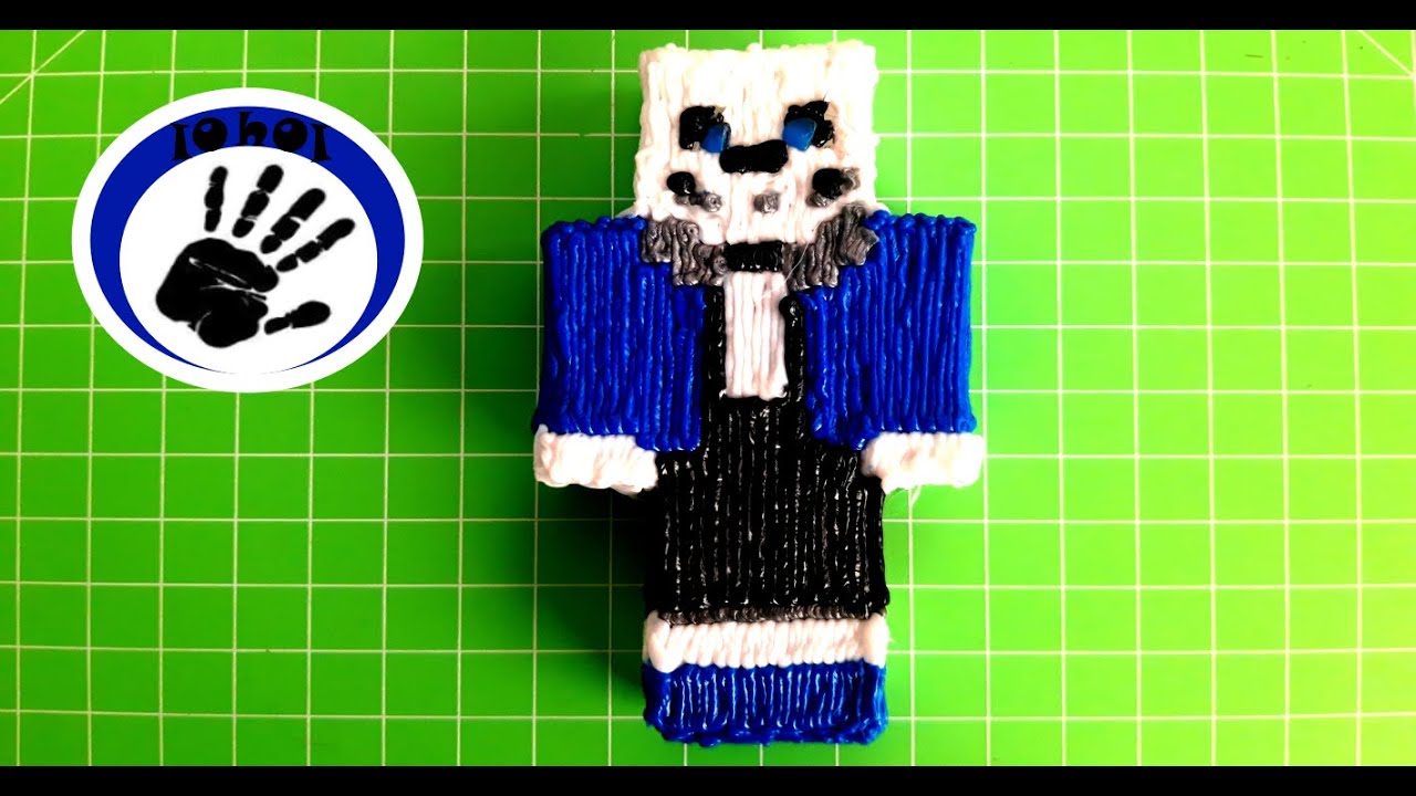 MINECRAFT SANS FROM UNDERTALE 3D pen OHO I One Handmade Object - YouTube