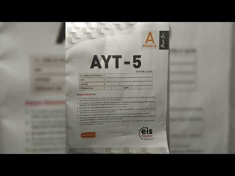 eis yayınları TYT AYT deneme 5 cevap anahtarları (A,B)