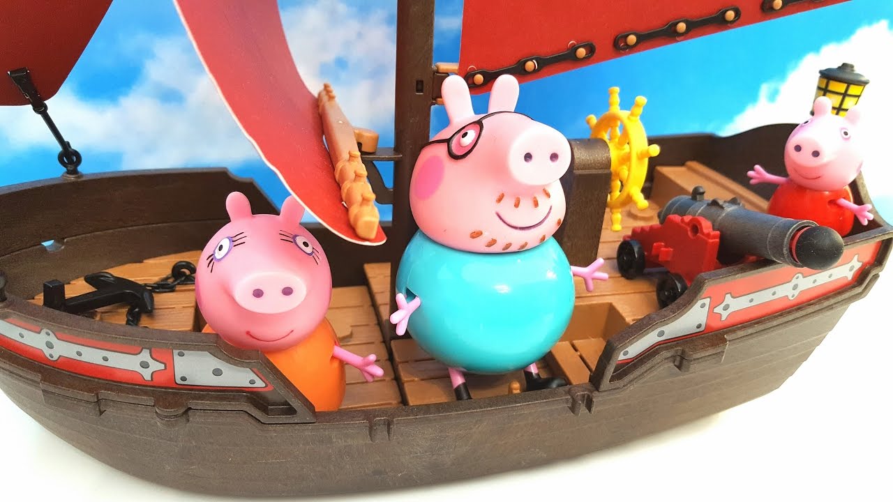 SWINKA PEPPA: Wyprawa na Statek. Tata Swinka pokazuje Peppie jak ...
