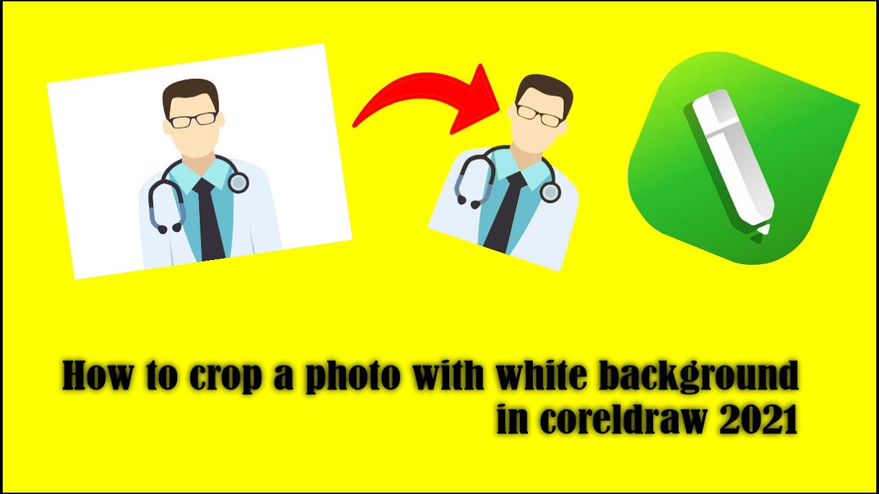 How to crop a photo with white background - YouTube