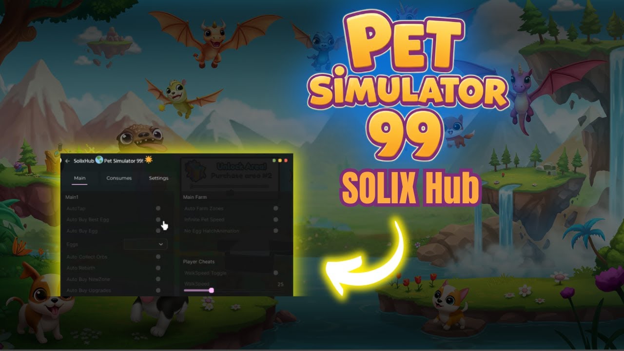 Pet Simulator 99 Script! | Solix Hub | Arceus X NEO | Auto Tap, Auto Egg - YouTube