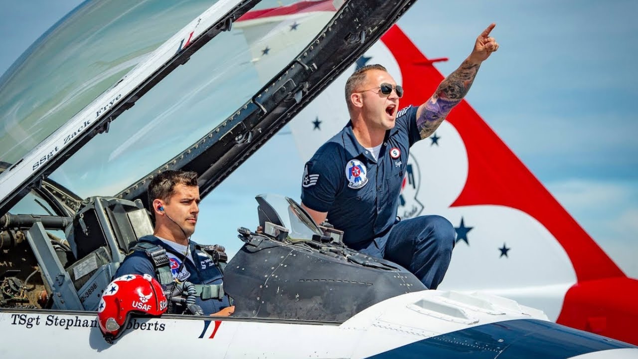 BEST U.S. AirForce Thunderbirds Performance: Pilot POV F-16 Airshow ...