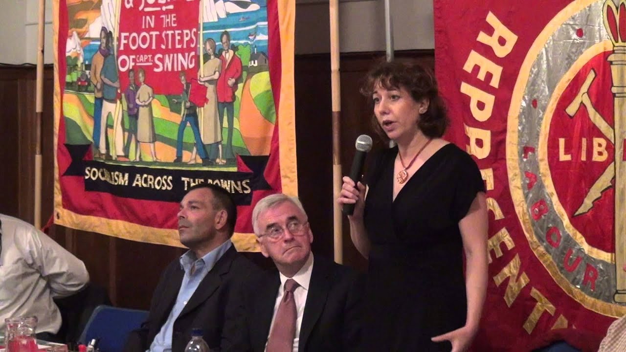 Nancy Platts speaking at the LRC's fringe meeting for Labour Party ...