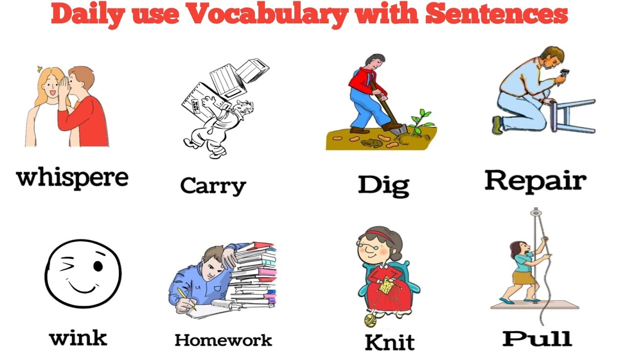 Daily use english Vocabulary | Vocabulary for beginners | Daily use ...