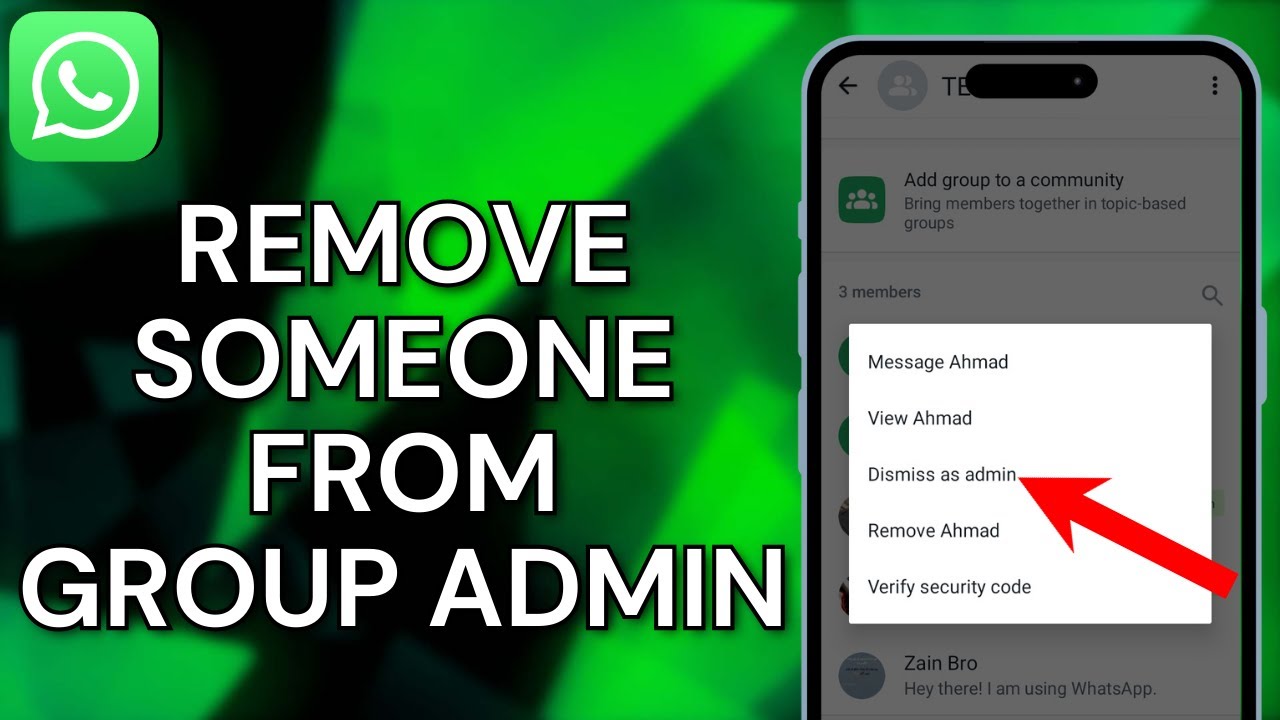 How To Remove Someone Admin From WhatsApp Group - Full Guide - YouTube
