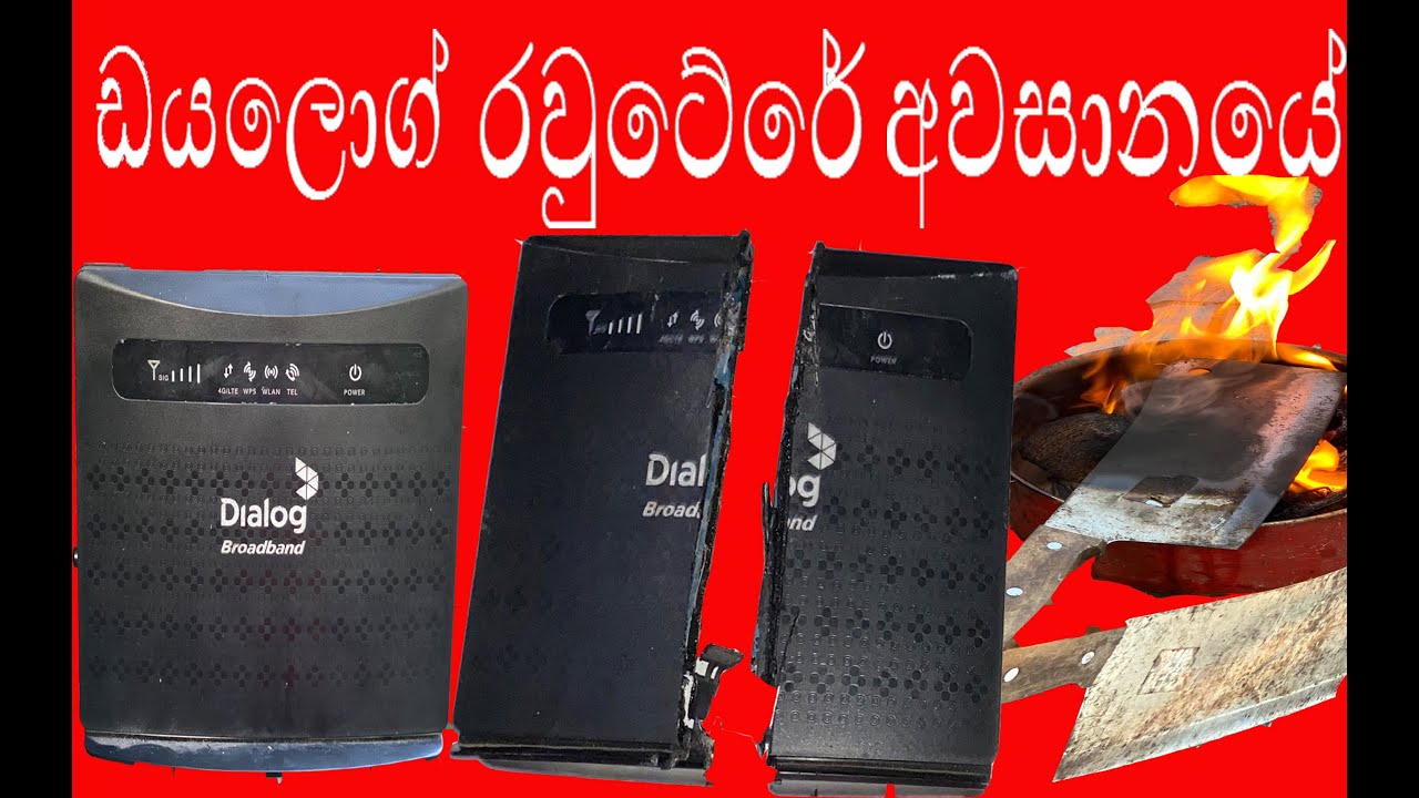 EXPERIMENT 2 Dialog WiFi Router Burn Knife Cutting - YouTube