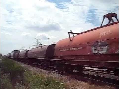 CP 255 w/ CP 9710, CEFX 3166 & CITX 3097 all hooked E.S. lead this longg EB 444 axle coil/mixed ...