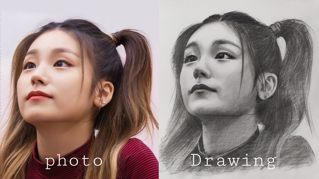 Drawing Portrait | "Yeji" Itzy | with Graphite Pencil - YouTube