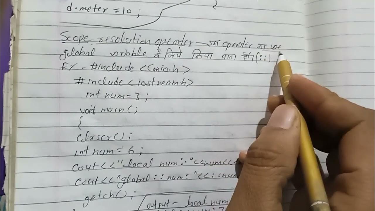 Scope Resolution operator C++ in hindi - YouTube