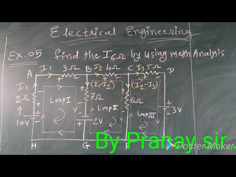 Mesh analysis for 3 loops part 5 - YouTube