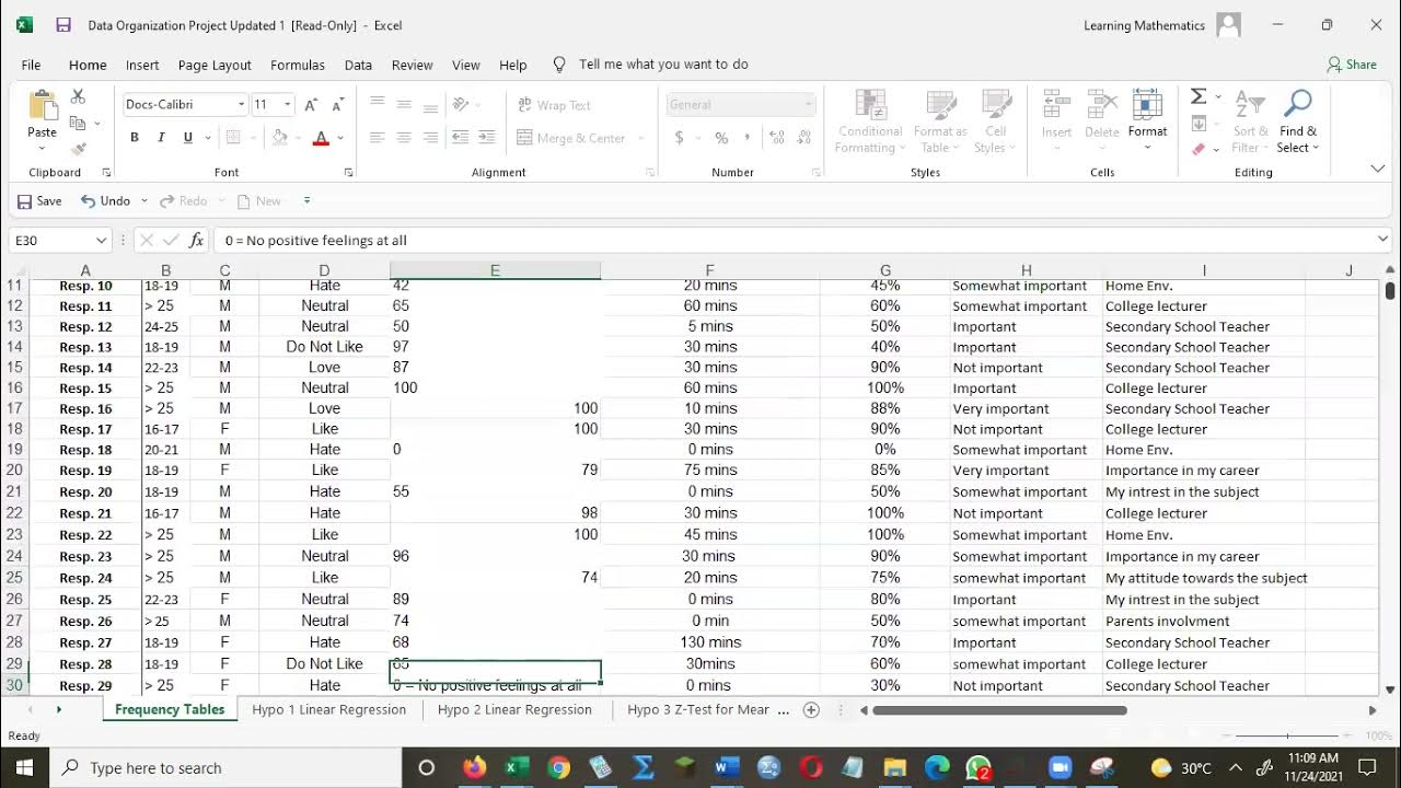 Statistics Project Part 1 - YouTube