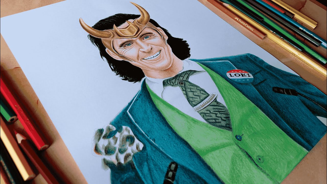 Drawing Loki - Disney Plus / How to draw Loki / Como dibujar a Loki ...