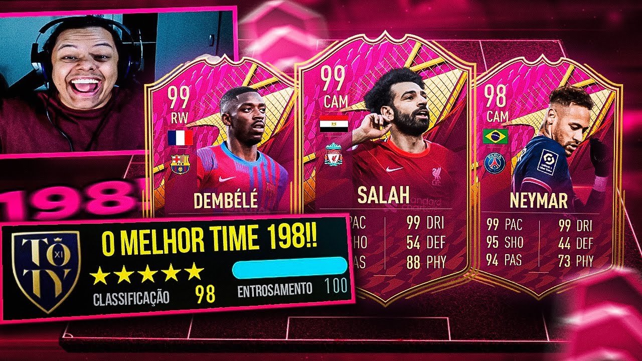 FIFA 22 l OVERALL 198! EU QUASE ENTREI PRO TOP 100 MUNDIAL COM O MELHOR ...