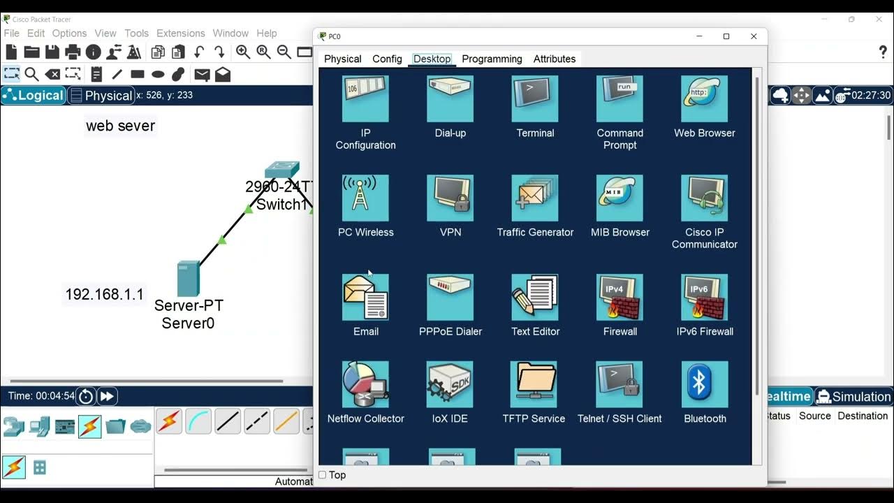 web server Cisco packet tracer in Amharic - YouTube