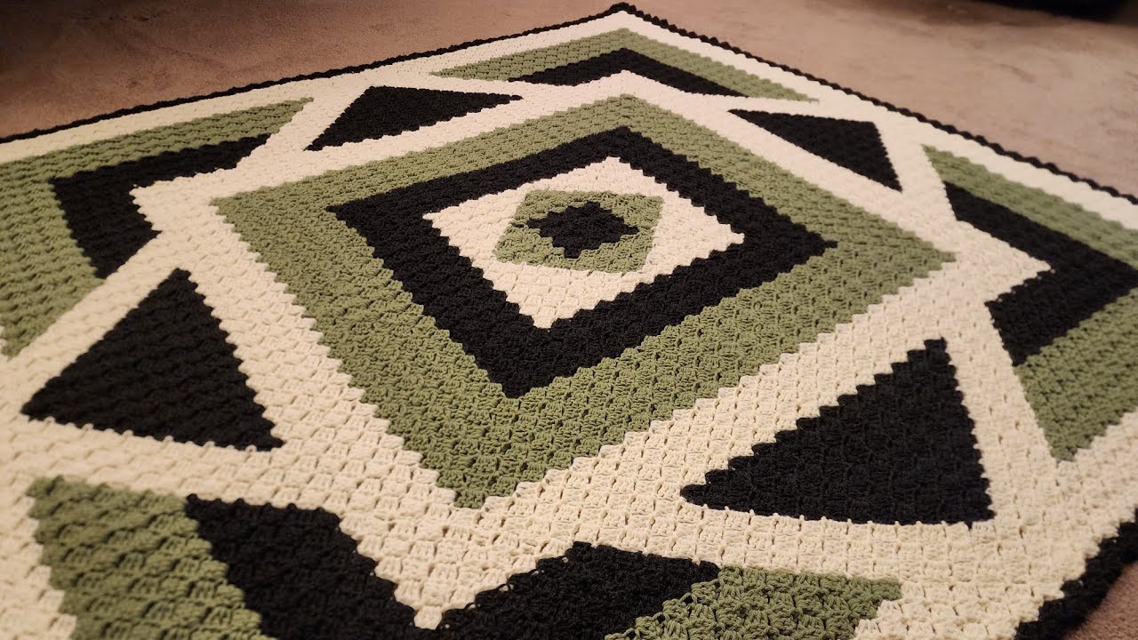 Part 1 - The C2C Kaleidoscope Blanket - Crochet Tutorial! - YouTube