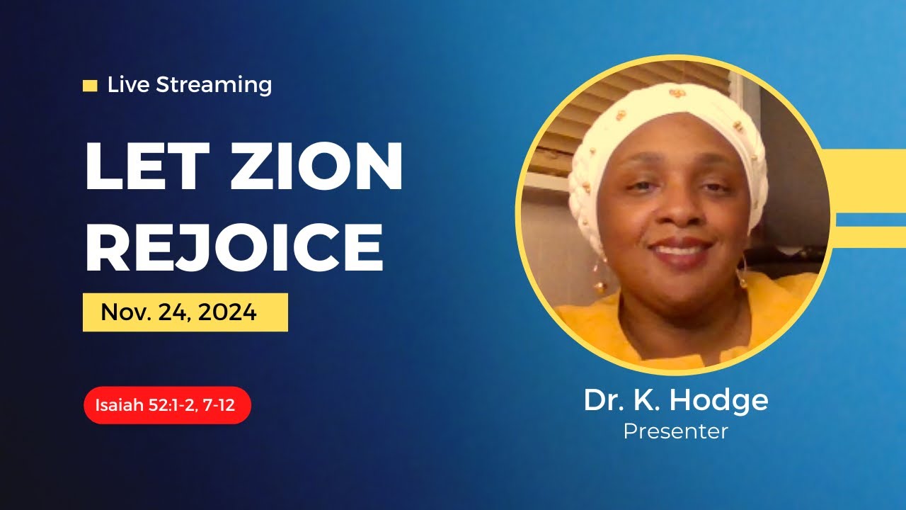 Sunday School Lesson 13: LET ZION REJOICE - YouTube