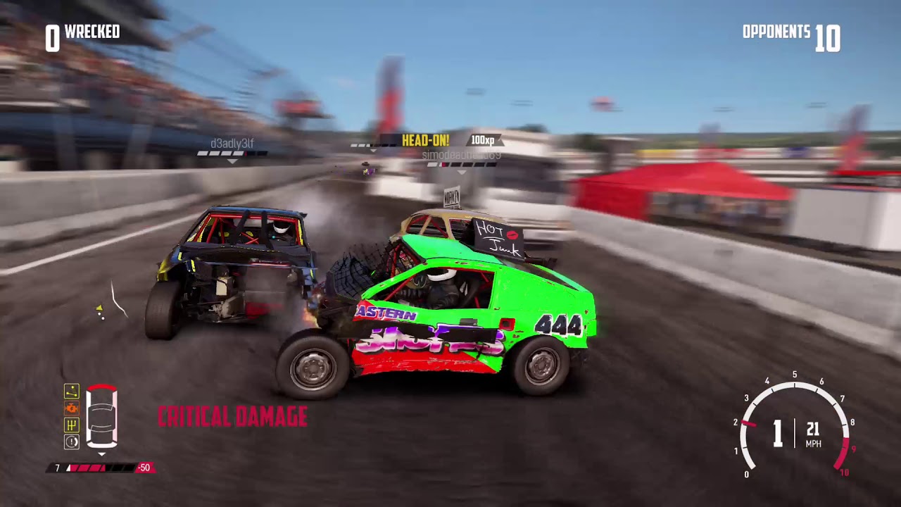 Wreckfest banger racing dd of L O D promotions meet 12 03 20 - YouTube