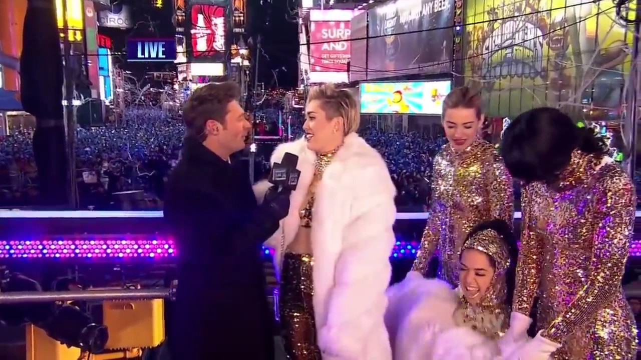 Meet Miley Cyrus with Dick Clark's New Year's Rockin Eve 2014 - YouTube