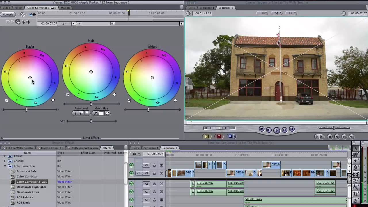 Color Correcting Your Footage Using Final Cut Pro: Video Production ...