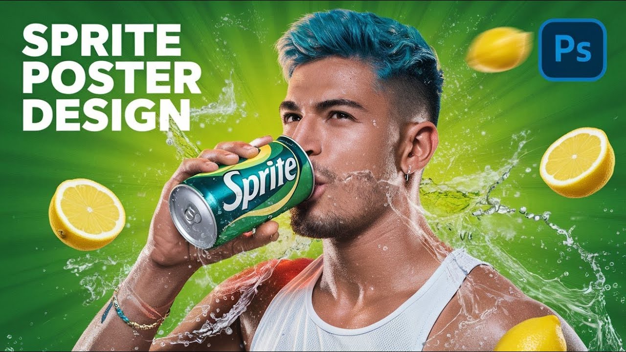 Sprite Advertisement Poster Design | Photoshop Tutorial | VB Graphics ...