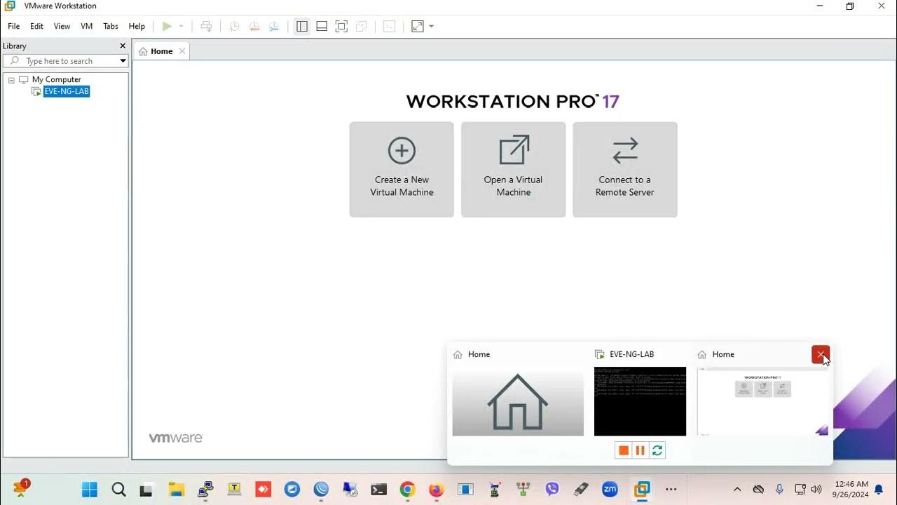 EVE-NG setup in PC || VMWare workstation pro 17 || Dual Mikrotik logged in Process - YouTube