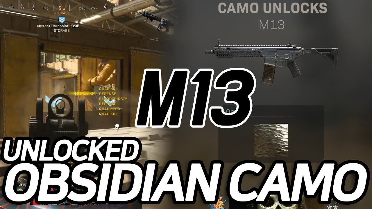 CALL OF DUTY MW M13 UNLOCKED OBSIDIAN CAMO - YouTube