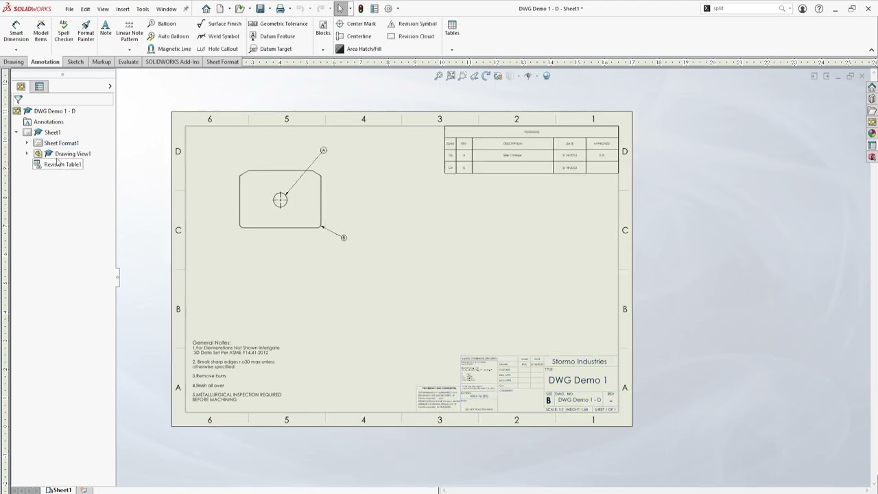 SolidWorks Drawing Demo 11 Save A Sheet Format Template YouTube SolidWorks Drawing Demo 11 Save A Sheet Format Template YouTube