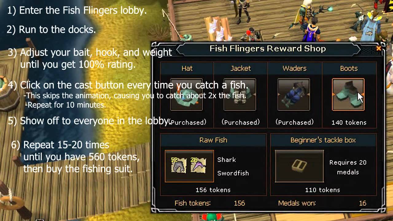 The Fastest Way to Get a Fishing Suit in Runescape | 30+ tokens / game ...