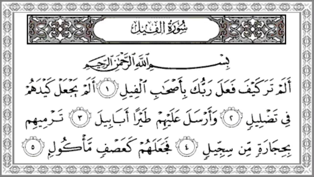 Surah al feel ️ - YouTube