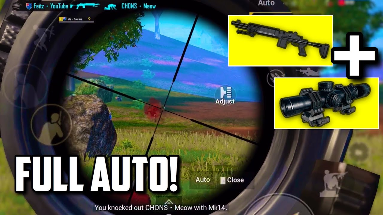MK14 8x Scope FULL AUTO against a Squad! | PUBG Mobile - YouTube