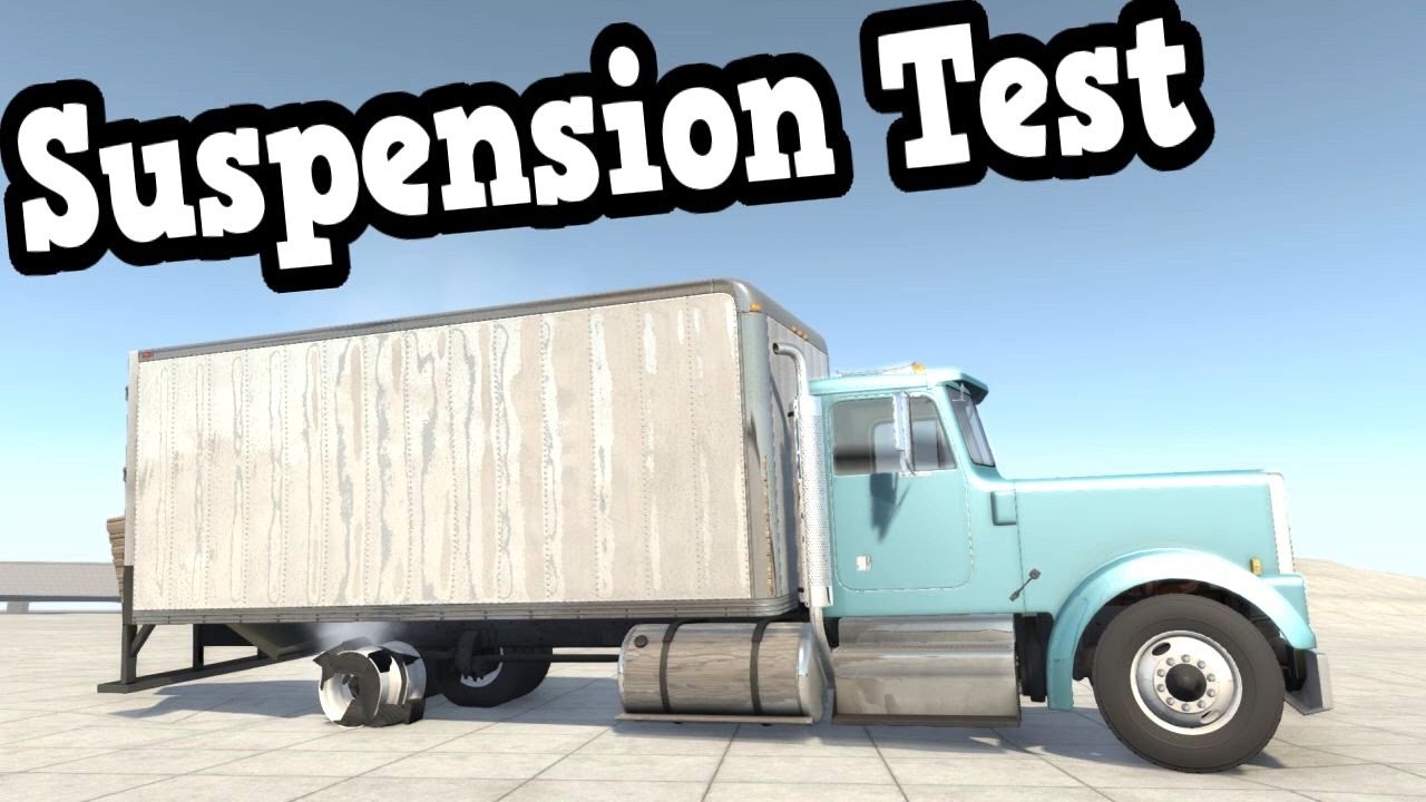 BeamNG Drive - Box Truck Loaded With Wood Planks Suspension Test - YouTube