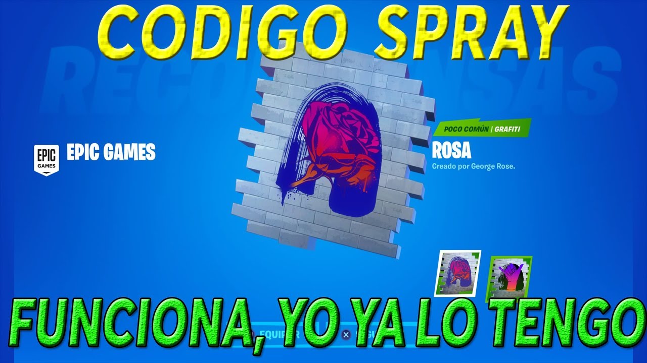 SPRAY "ROSA" y "SHAKA" en FORTNITE - YouTube