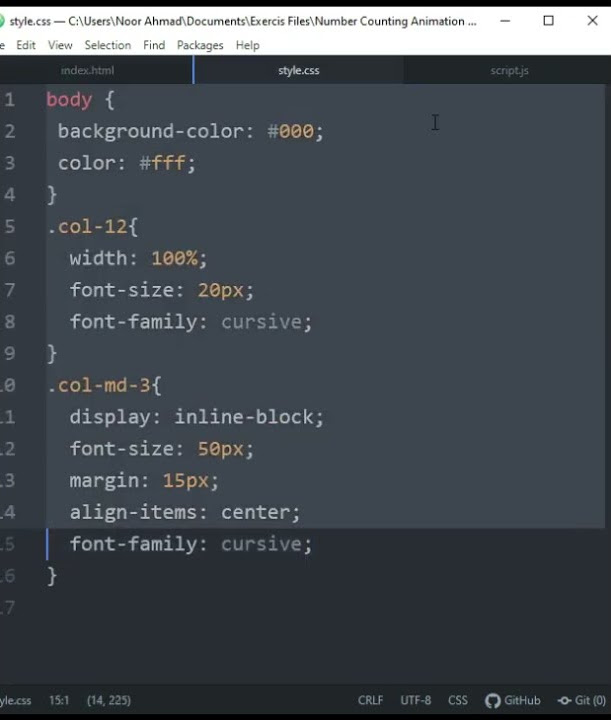 Number Counting Animation in JavaScript #shorts - YouTube