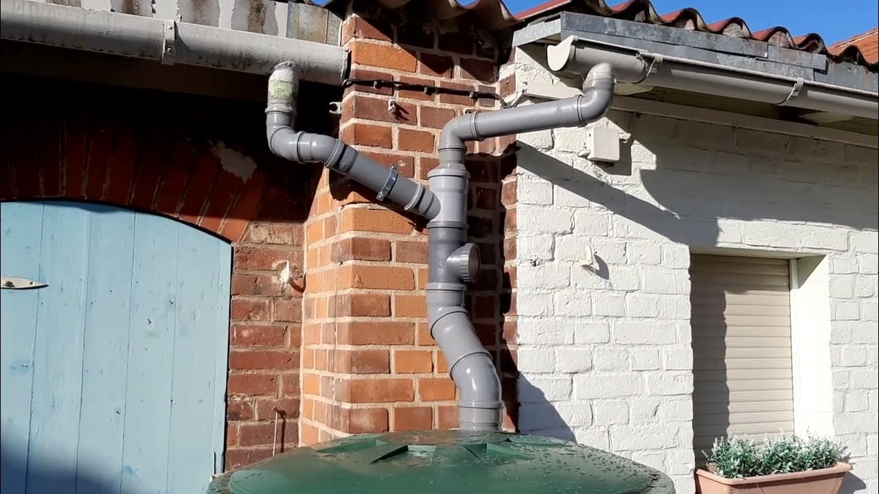 Fallrohr mit HT-Rohr ... passt zum neuen Regenwasserspeicher - YouTube