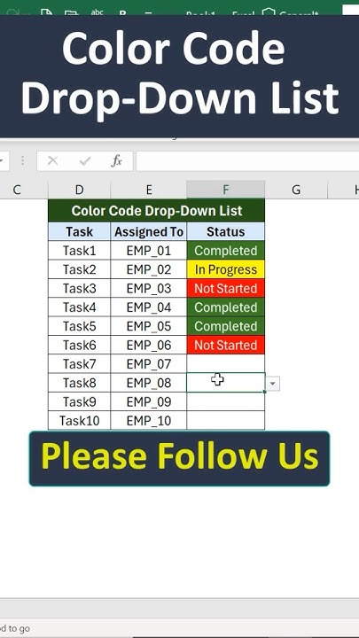 How to Create Color Code Drop-Down List in Excel #shorts #excel - YouTube