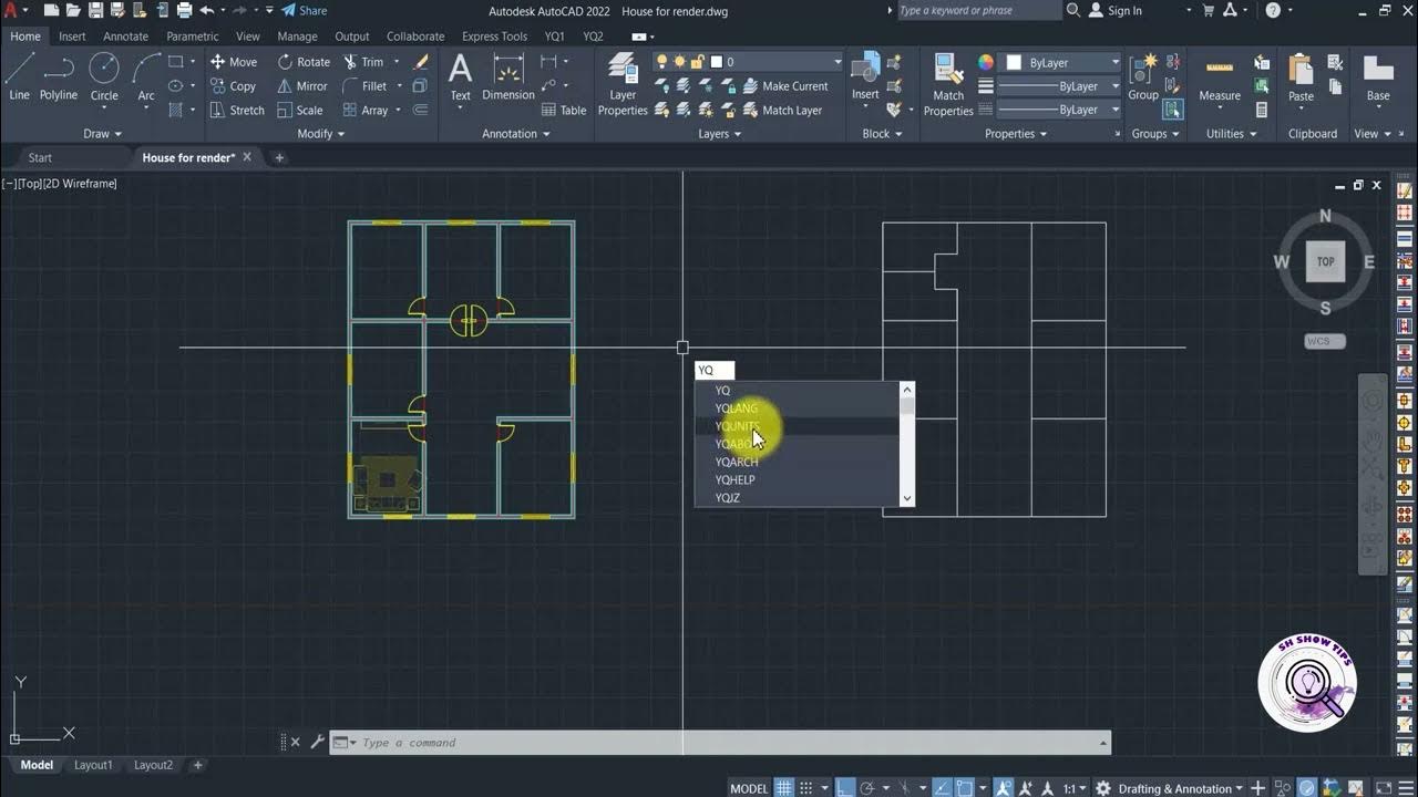 Plug in autocad YQunit ប្រើសម្រាប់កំណត់ខ្នាតមុនពេលប្រើប្រាស់ plug in ...