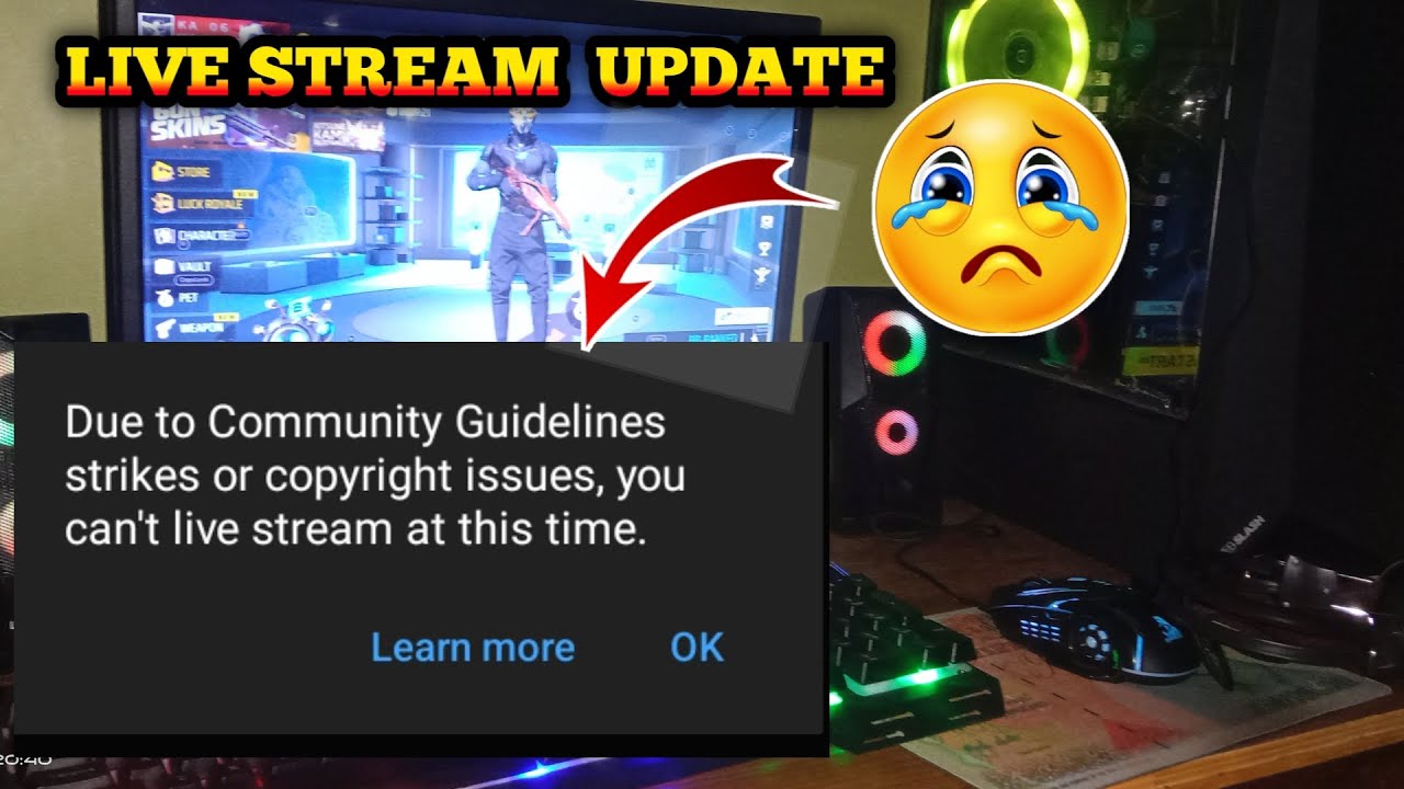 LIVE STREAM UPDATE ||Community Guidelines Strikes ಬಂದಿದೆ 😭😔😞 - YouTube