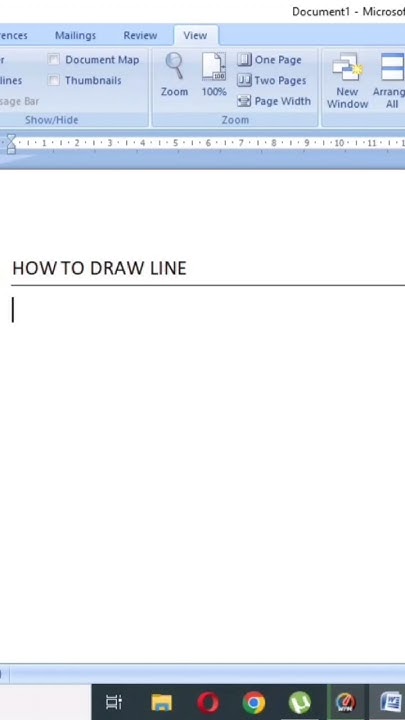 How to Draw Lines In Ms Word | Shortcut keys Ms Word. - YouTube